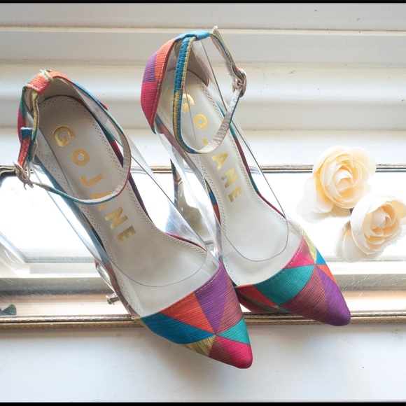 GoJane | Shoes | Gojane Triangle See Thru Pumps 75 Nwot | Poshmark